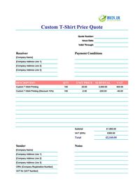 143 Free Price Quote Templates for the United Kingdom - Word, Excel ...