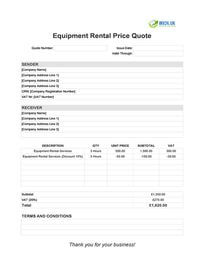 143 Free Price Quote Templates for the United Kingdom - Word, Excel ...