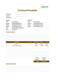 143 Free Price Quote Templates for the United Kingdom - Word, Excel ...