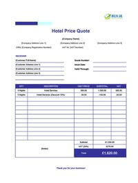 143 Free Price Quote Templates for the United Kingdom - Word, Excel ...