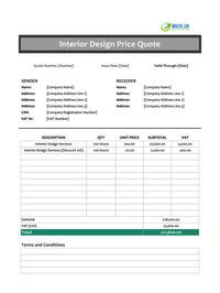 143 Free Price Quote Templates for the United Kingdom - Word, Excel ...