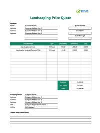 143 Free Price Quote Templates for the United Kingdom - Word, Excel ...