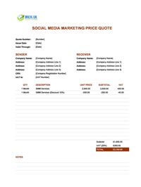 143 Free Price Quote Templates for the United Kingdom - Word, Excel ...