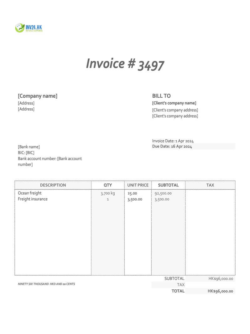 Freight Invoice in Hong Kong: Meaning, Example & Essential Constituents