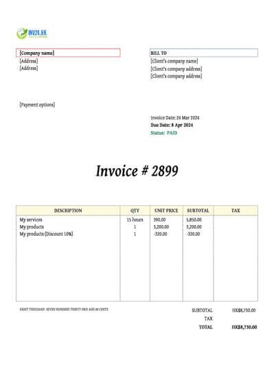 Paid Invoice in Hong Kong: Meaning & Samples