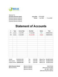 3 Free Statement of Accounts Templates for Hong Kong - Word, Excel, PDF ...