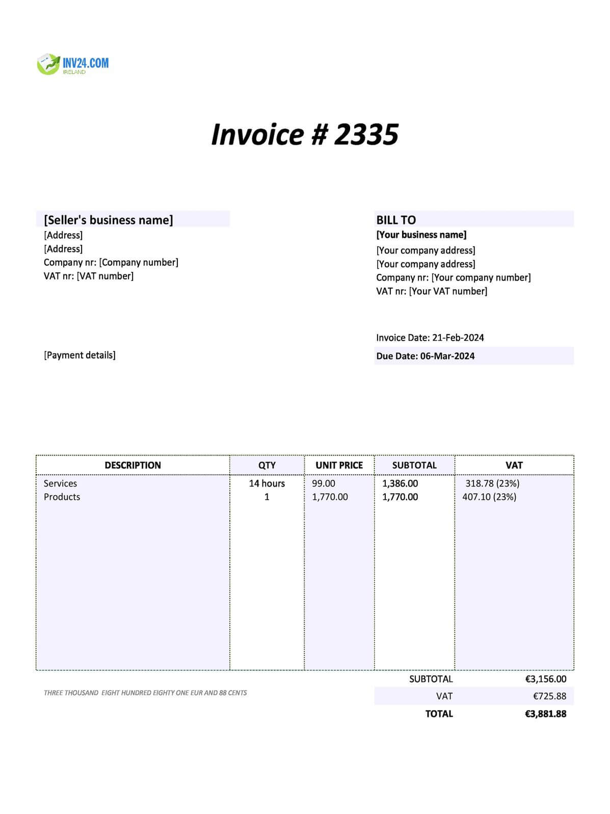 Self-billing Invoice in Ireland: Meaning, Benefits & Example