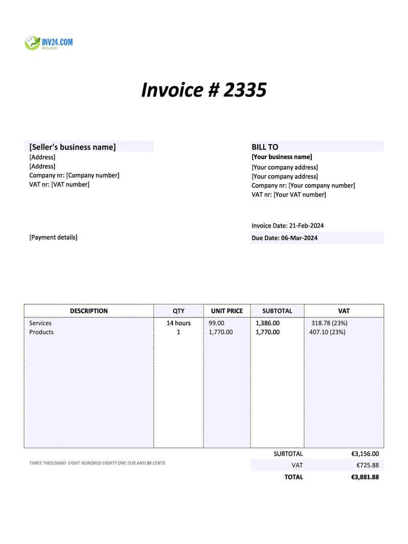 Self-billing Invoice in Ireland: Meaning, Benefits & Example