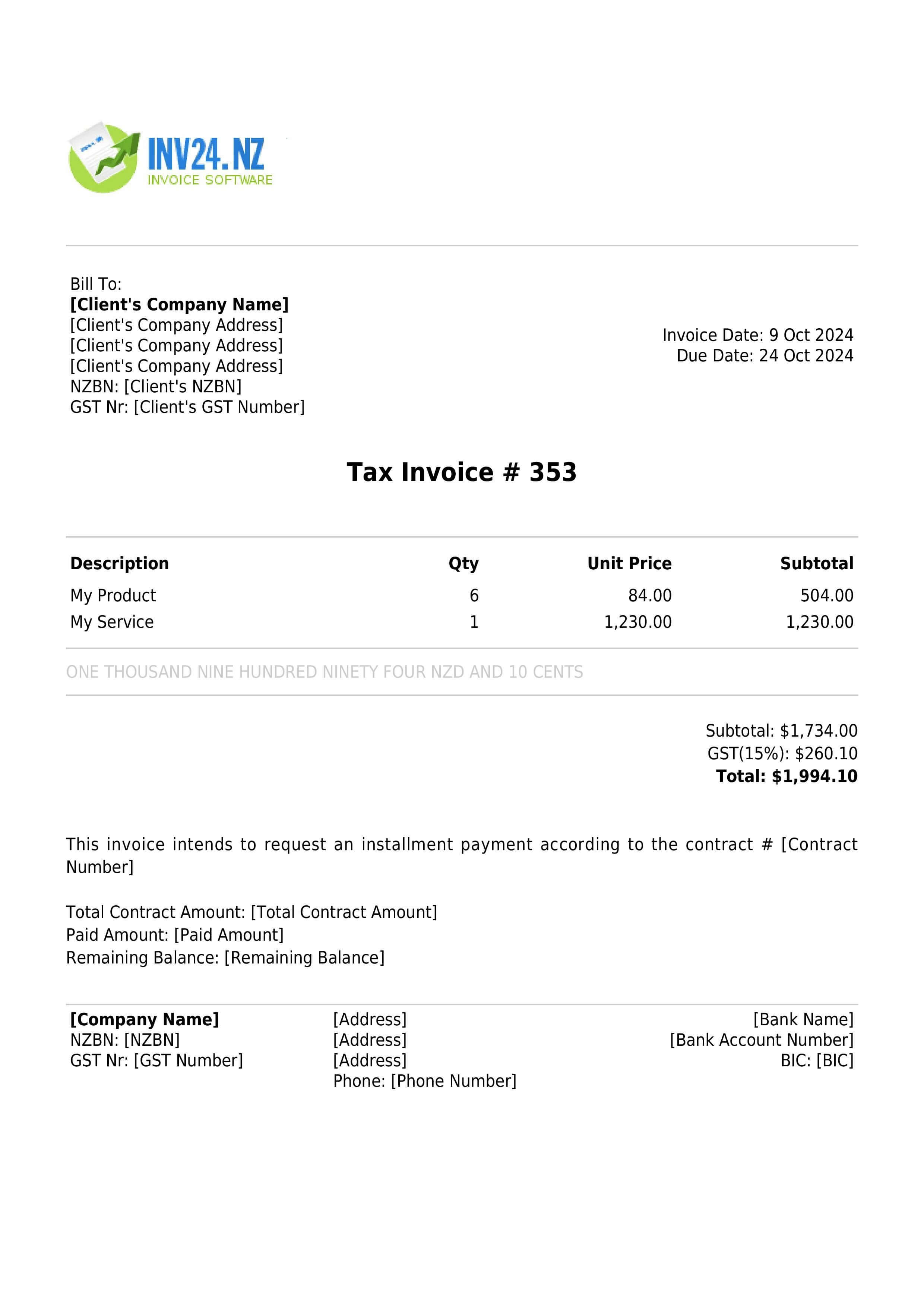 Balance Payment Invoice in NZ: Meaning, Sample & Email Template