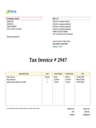 Paid Invoice in New Zealand: Meaning & Samples
