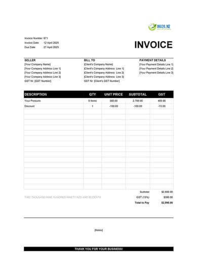 Product Invoices in New Zealand: Definition, Examples & Accounting
