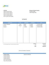 45 Free Estimate Templates for New Zealand: Word, Excel, PDF, Google ...