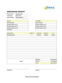 200 Free Receipt Templates for UAE - Excel, Word, PDF, Google Docs/Sheets