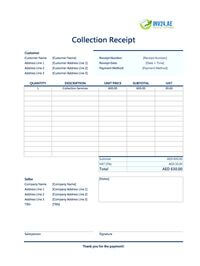 200 Free Receipt Templates for UAE - Excel, Word, PDF, Google Docs/Sheets