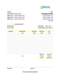 200 Free Receipt Templates for UAE - Excel, Word, PDF, Google Docs/Sheets