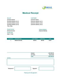 200 Free Receipt Templates for UAE - Excel, Word, PDF, Google Docs/Sheets