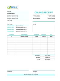 200 Free Receipt Templates for UAE - Excel, Word, PDF, Google Docs/Sheets