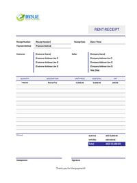 200 Free Receipt Templates for UAE - Excel, Word, PDF, Google Docs/Sheets