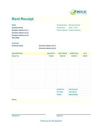 200 Free Receipt Templates for UAE - Excel, Word, PDF, Google Docs/Sheets