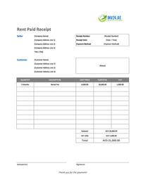200 Free Receipt Templates for UAE - Excel, Word, PDF, Google Docs/Sheets