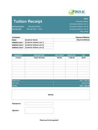 200 Free Receipt Templates for UAE - Excel, Word, PDF, Google Docs/Sheets