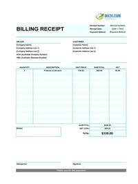 250 Free Receipt Templates for Australia - Excel, Word, PDF, Google ...