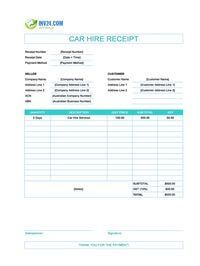 250 Free Receipt Templates for Australia - Excel, Word, PDF, Google ...