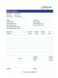 250 Free Receipt Templates for Australia - Excel, Word, PDF, Google ...