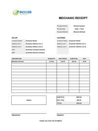 250 Free Receipt Templates for Australia - Excel, Word, PDF, Google ...