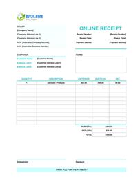 250 Free Receipt Templates for Australia - Excel, Word, PDF, Google ...
