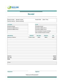 250 Free Receipt Templates for Australia - Excel, Word, PDF, Google ...