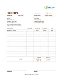 250 Free Receipt Templates for Australia - Excel, Word, PDF, Google ...