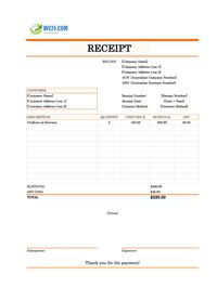 250 Free Receipt Templates for Australia - Excel, Word, PDF, Google ...