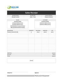 250 Free Receipt Templates for Australia - Excel, Word, PDF, Google ...