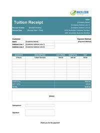 250 Free Receipt Templates for Australia - Excel, Word, PDF, Google ...