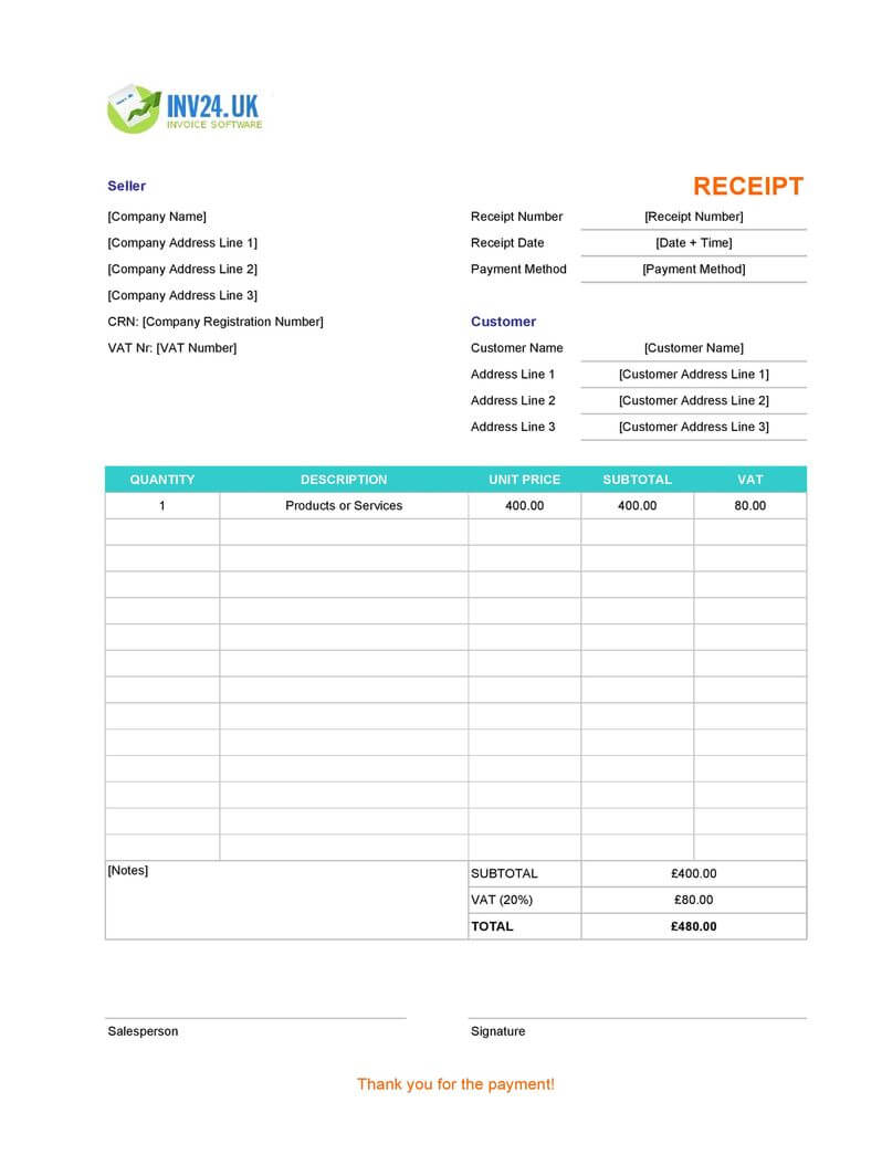 Free Receipt Maker for UK: Generate Receipts Online (PDF)