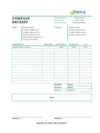 274 Free Receipt Templates for UK - Excel, Word, PDF, Google Docs/Sheets