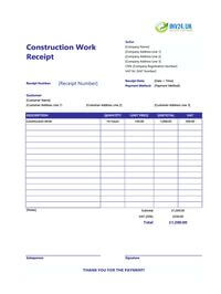 274 Free Receipt Templates for UK - Excel, Word, PDF, Google Docs/Sheets