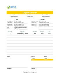 274 Free Receipt Templates for UK - Excel, Word, PDF, Google Docs/Sheets