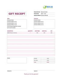 274 Free Receipt Templates for UK - Excel, Word, PDF, Google Docs/Sheets