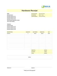 274 Free Receipt Templates for UK - Excel, Word, PDF, Google Docs/Sheets