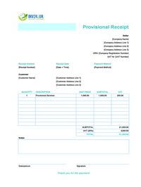 274 Free Receipt Templates for UK - Excel, Word, PDF, Google Docs/Sheets
