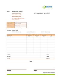 274 Free Receipt Templates for UK - Excel, Word, PDF, Google Docs/Sheets