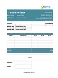 274 Free Receipt Templates for UK - Excel, Word, PDF, Google Docs/Sheets