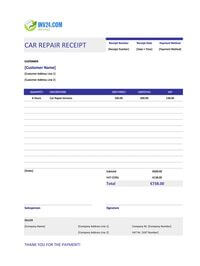 191 Free Receipt Templates for Ireland - Excel, Word, PDF, Google Docs ...