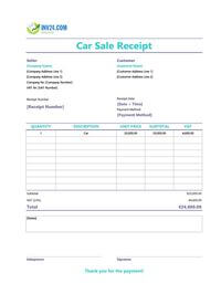 191 Free Receipt Templates for Ireland - Excel, Word, PDF, Google Docs ...