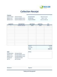 191 Free Receipt Templates for Ireland - Excel, Word, PDF, Google Docs ...