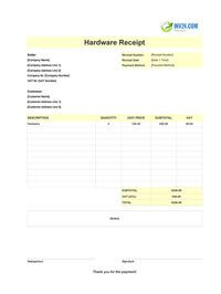 191 Free Receipt Templates for Ireland - Excel, Word, PDF, Google Docs ...