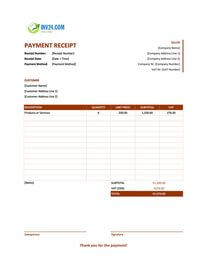 191 Free Receipt Templates for Ireland - Excel, Word, PDF, Google Docs ...
