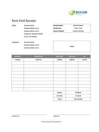 191 Free Receipt Templates for Ireland - Excel, Word, PDF, Google Docs ...